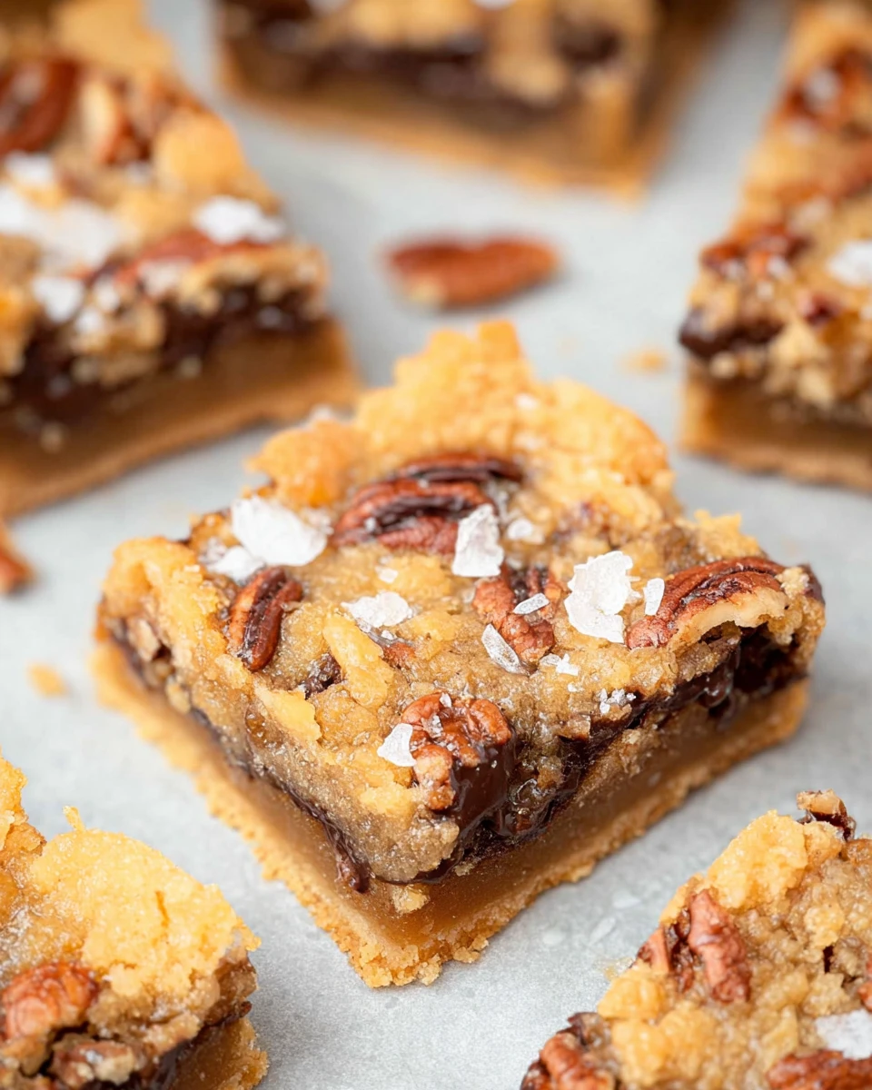 Best Chocolate Pecan Pie Bars With Buttery Shortbread Crust Recipe